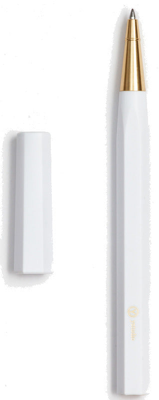 ystudio Resin Brass White Rollerball Pen | Pen Place | Pen Store Since 1968