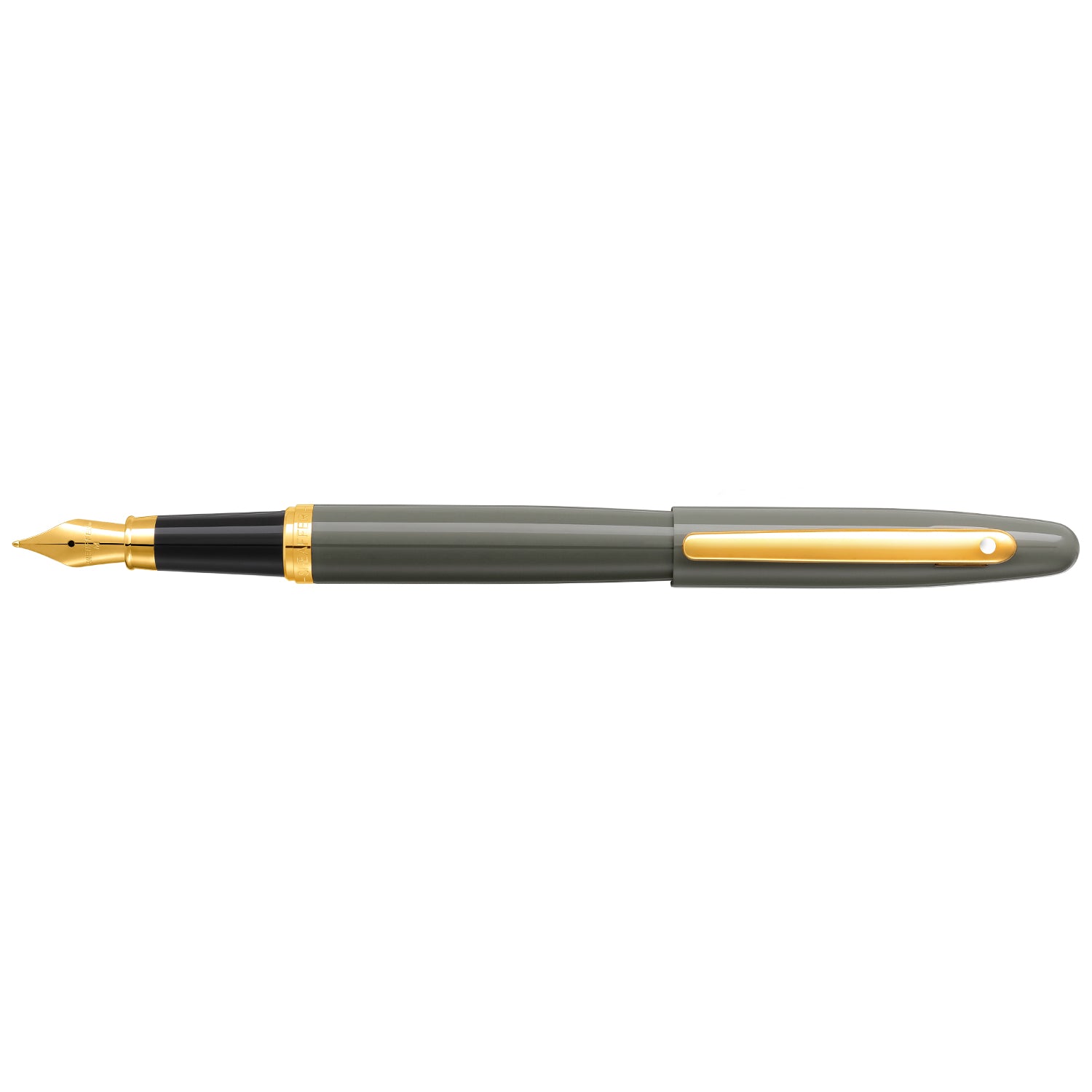 Sheaffer VFM Light Gray and PVD Gold Trim Fountain Pen | Pen Place ...