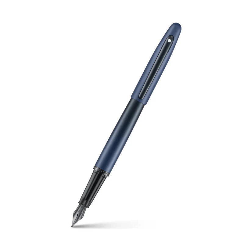 Sheaffer VFM 9429 Matte Blue Fountain Pen with Matte Black Trims | Pen ...