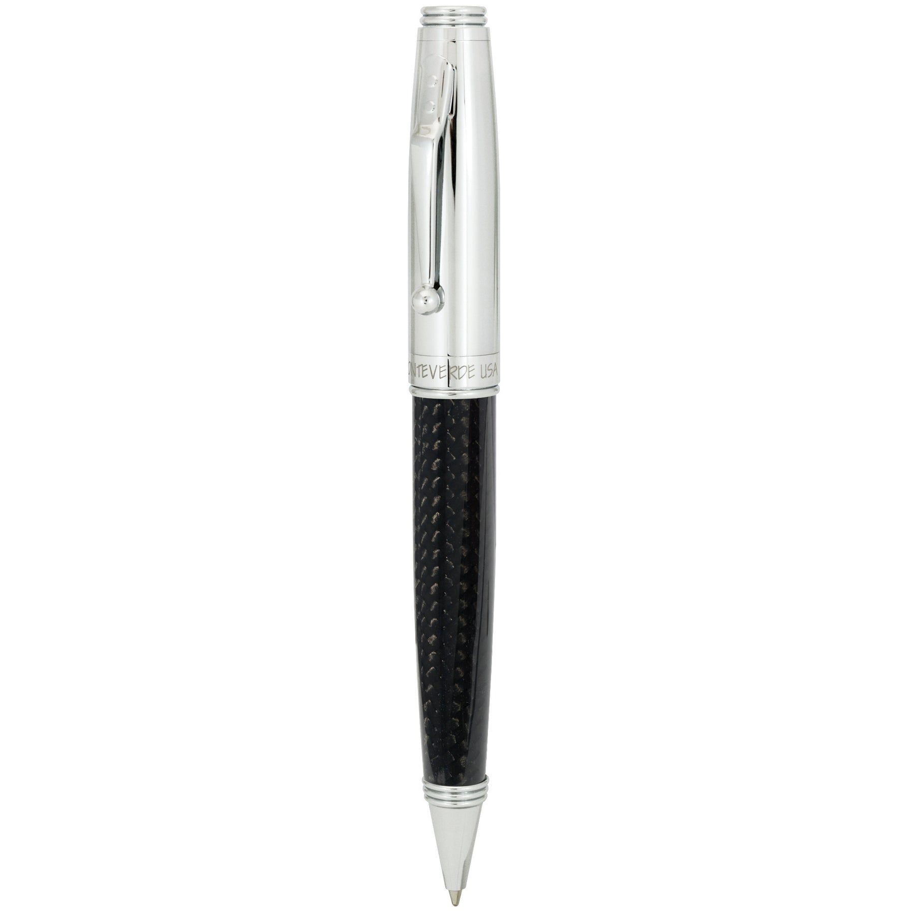 Monteverde Invincia Chrome Carbon Fiber Ballpoint Pen | Pen Place | Pen ...